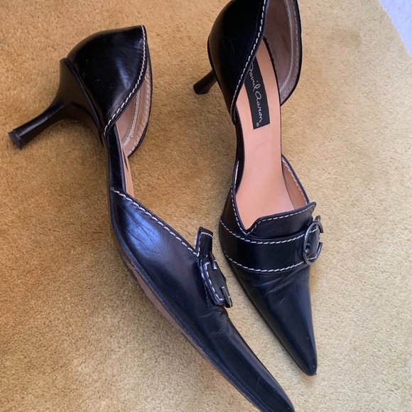 David Aaron | Shoes | David Aaron Leather Kitten Heel Shoes | Poshmark